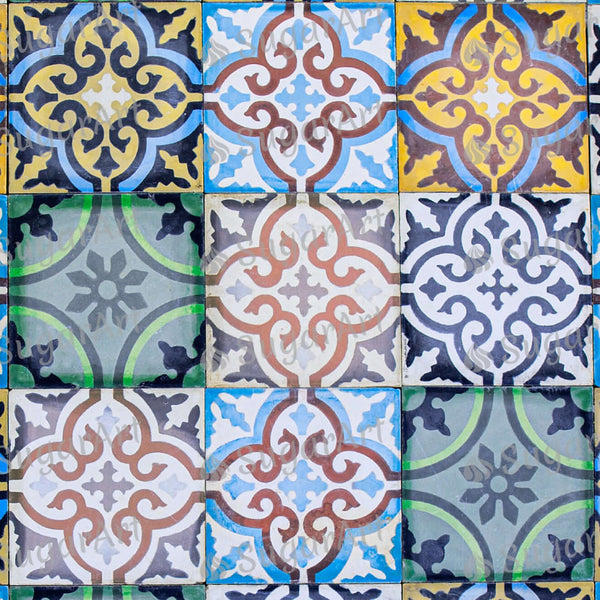 Moroccan Traditional Arabic Ceramic Tiles - Icing - ISA127 – Sugar Art