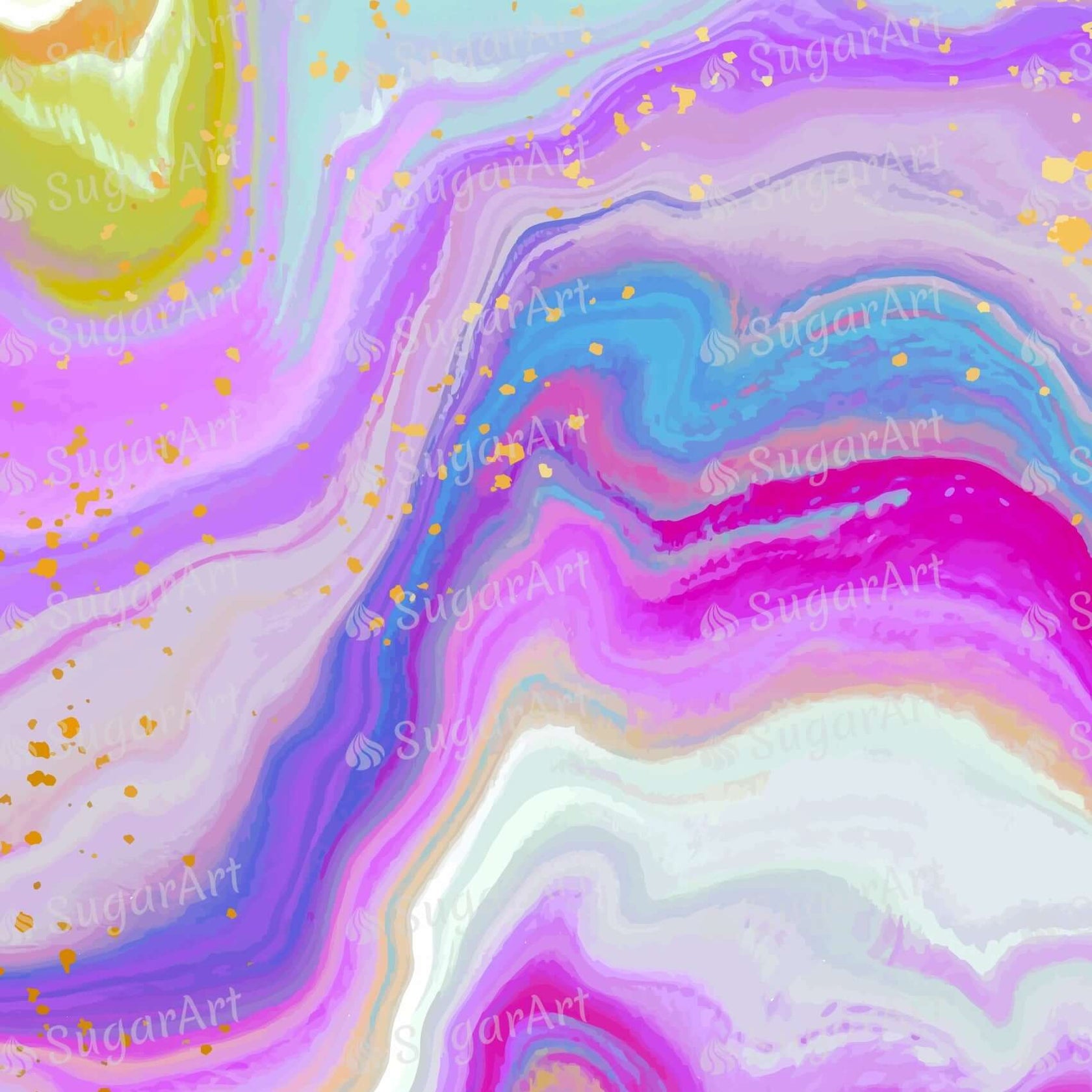 Rainbow Liquid Marble Background - BSA080 – Sugar Art